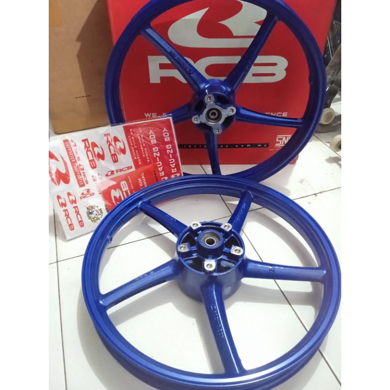 Jual velg bintang velg palang RCB original jupiter mxking blue | Shopee ...