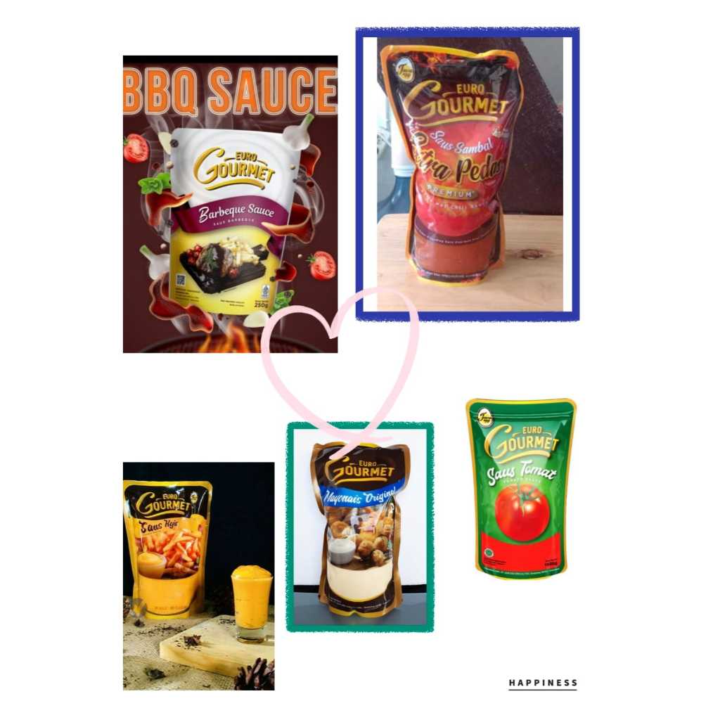 Jual Euro Gourmet Saos Saus Keju Cheese Mayones Original Tomat Barbeque ...