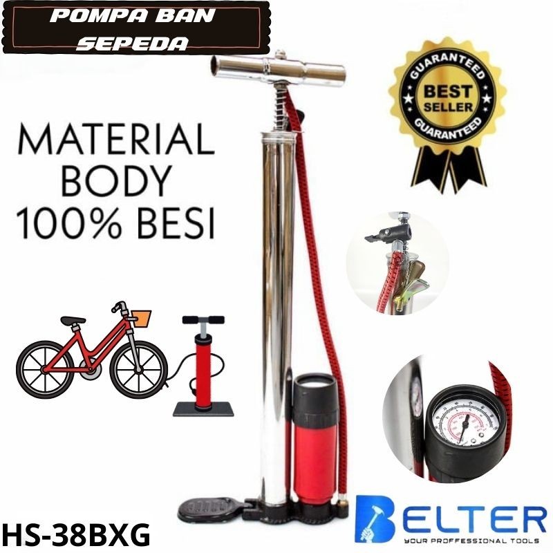 Jual Pompa Kompa Angin Udara Hitam VIPER Ban Roda Sepeda Motor Mobil ...