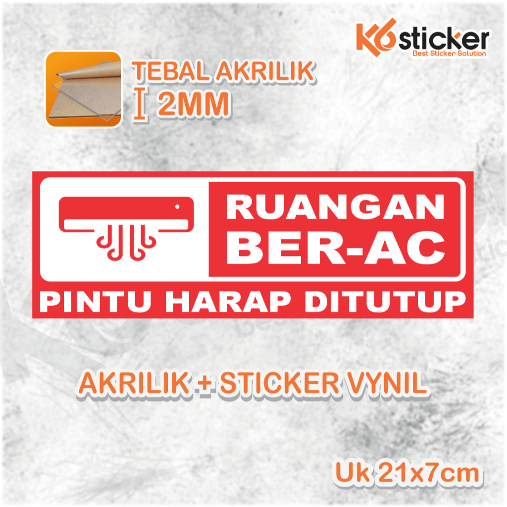 Jual Papan Nama Akrilik Pintu Harap Ditutup Kembali | Akrilik Petunjuk ...