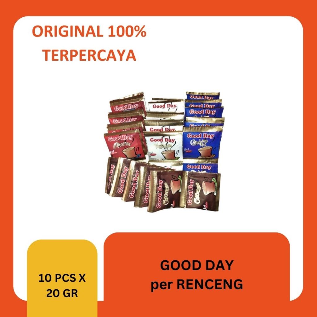 Jual Good Day 3 in 1 - RENCENG (10 sachets x 20 gr) | Shopee Indonesia
