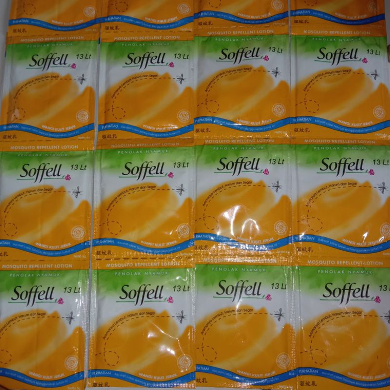 Jual Soffell Jeruk 1 Renteng Lotion Penolak Nyamuk Aroma Kulit Jeruk ...