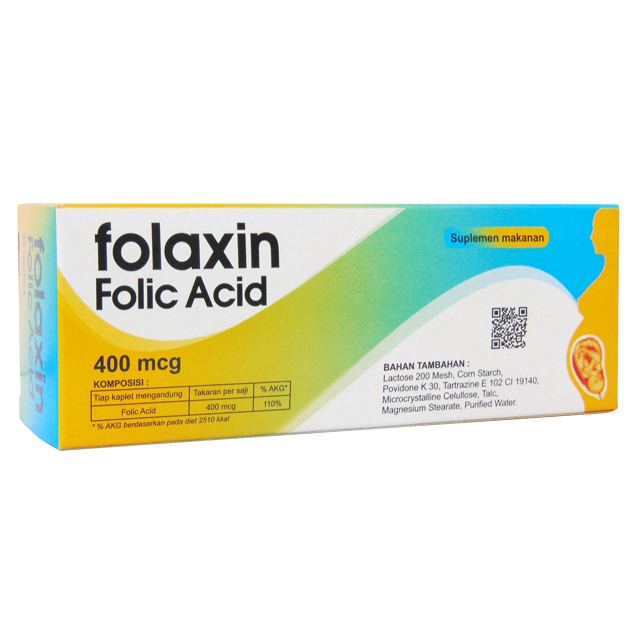 Jual FOLAXIN 400MCG BOX ISI 100 | FOLIC ACID (ASAM FOLAT) | Shopee ...