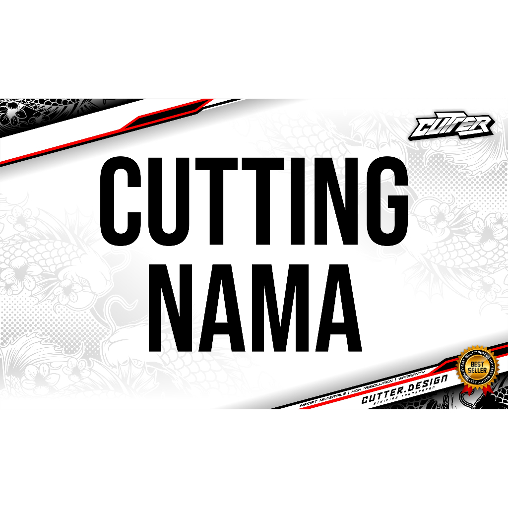 Jual CUSTOM NAMA CUTTING STICKER | Shopee Indonesia