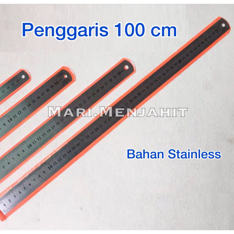 Jual Penggaris Besi Mistar / Stainless Ruler 100 cm / 1 meter (100 cm) | Shopee Indonesia