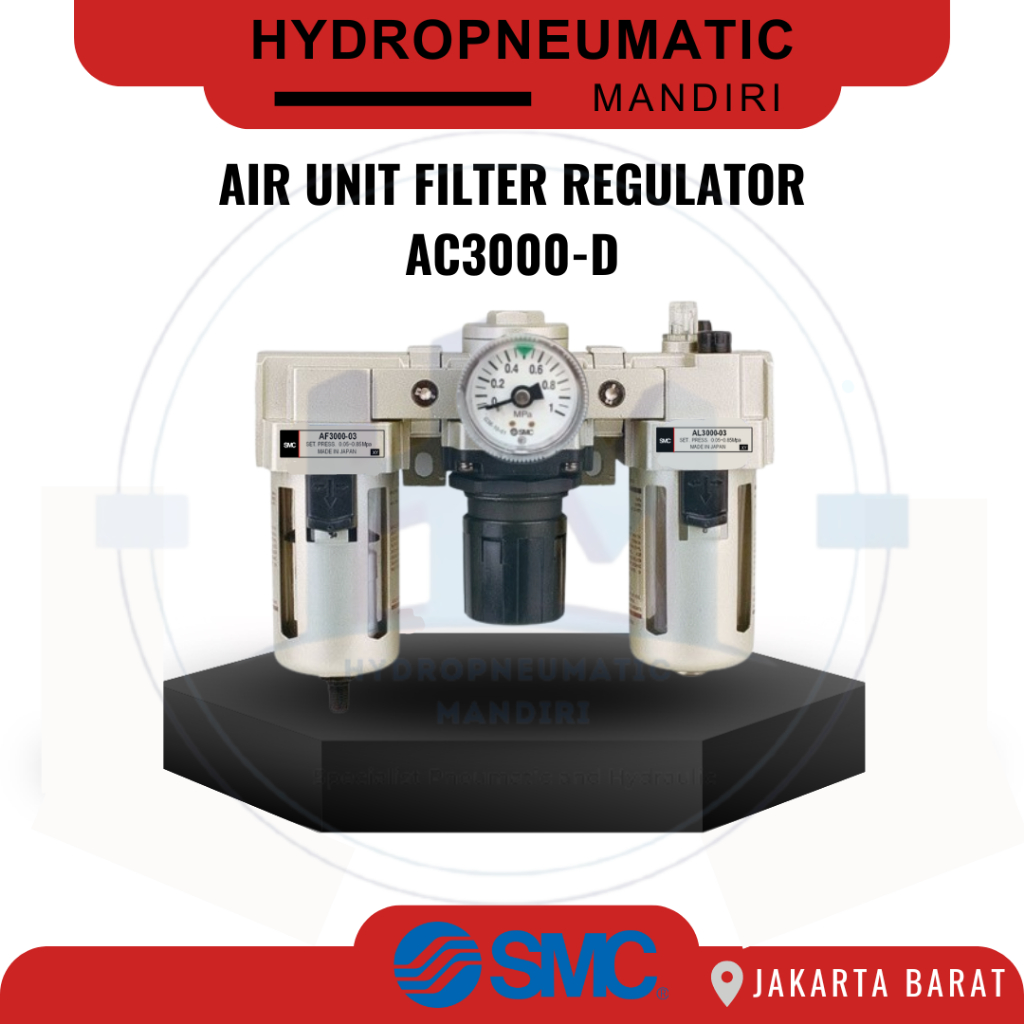 Jual SMC AC3000-02D / AC3000-03D AIR UNIT FILTER REGULATOR LUBRICATOR AUTO DRAIN | Shopee Indonesia