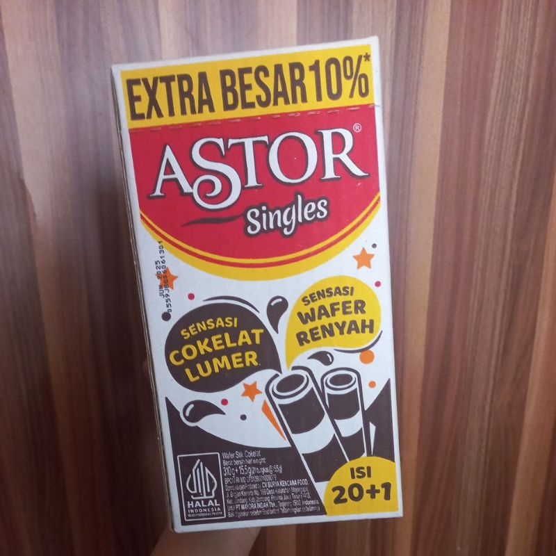 Jual Astor Singles 1 Pack Isi 20pcs @14g Wafer Stik Cokelat Coklat Asli ...