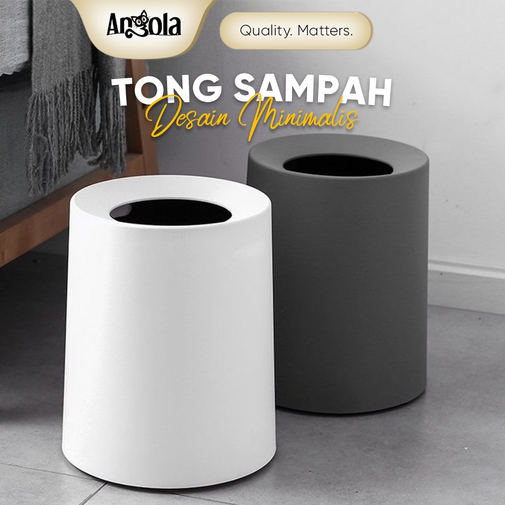 Jual ANGOLA Tempat Sampah Bulat E100 Trash Bin / Tong Sampah Plastik ...
