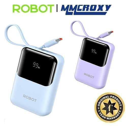 Jual Robot RT16 Powerbank 9000mAh Built in Cable Smart Powerbank Fast ...