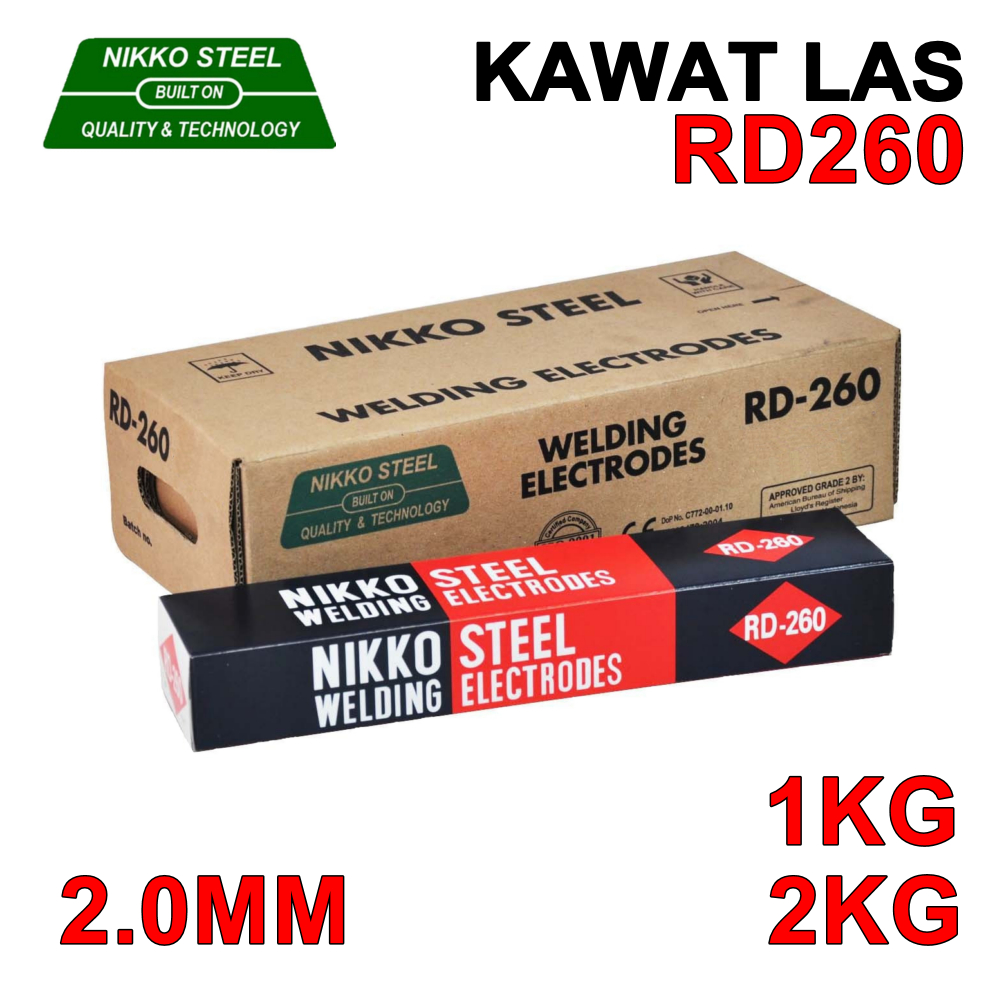 Jual Kawat Las RD260 2mm NIKKO STEEL 2.0 X 300 Elektroda RD 260 2 mm Welding Listrik Kemasan Per ...