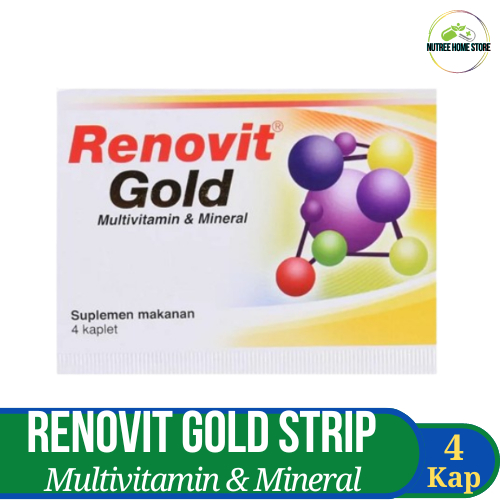 Jual Renovit Gold Vitamin Strip Isi 4 Kaplet | Renofit | Multivitamin ...