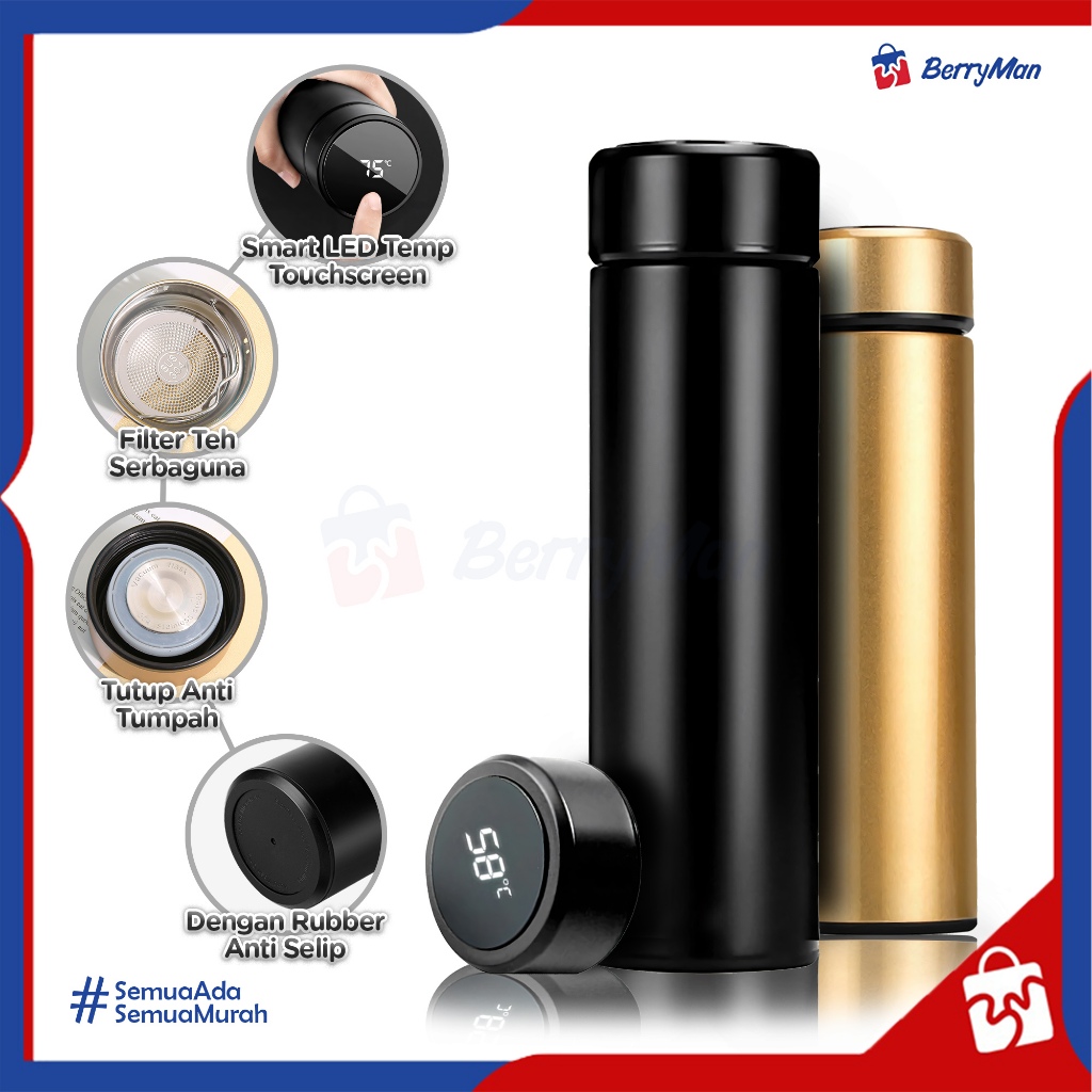 Jual TERMOS TEMPERATUR LED Stainless Panas Dingin - Digital Display ...