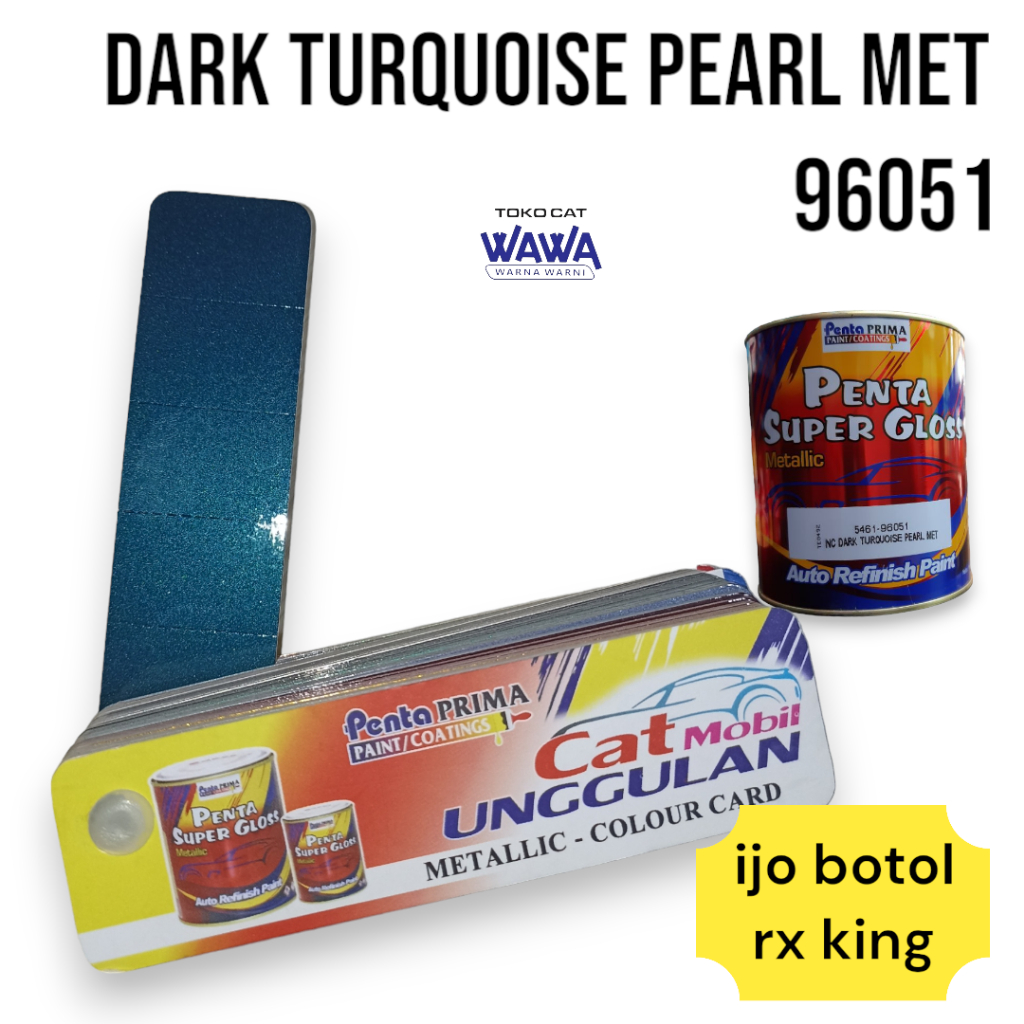 Jual Cat duco Penta Super Gloss hijau botol RX king Dark Turquoise ...