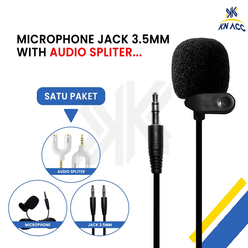Jual [KN ACC] MIC MICROPHONE CLIP ON UNTUK LIVE / KONTEN CREATOR / VLOG ...
