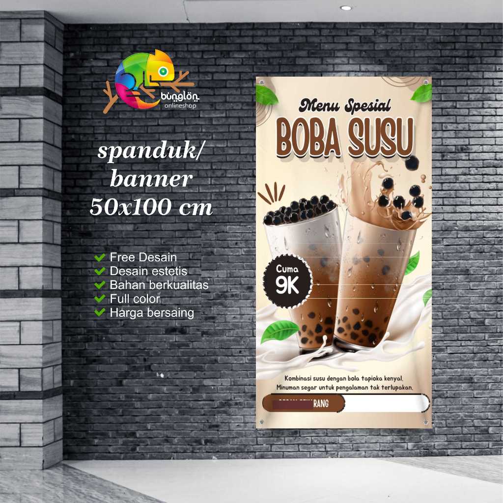 Jual Spanduk Banner Boba Drink | Shopee Indonesia