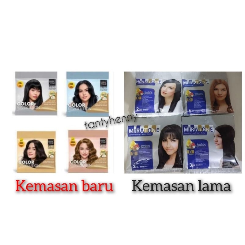 Jual Miratone cat rambut sachet pewarna rambut | Shopee Indonesia