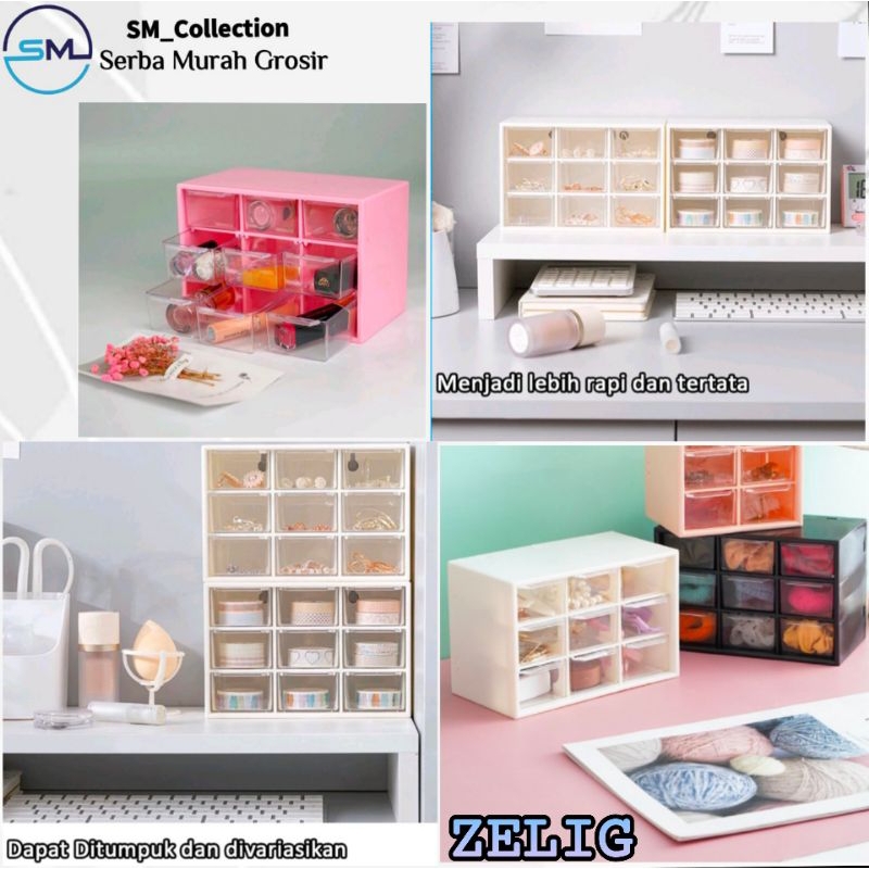 Jual Laci aksesoris/Laci Mini 9Sekat/Laci Mini serbaguna/Rak kosmetik ...