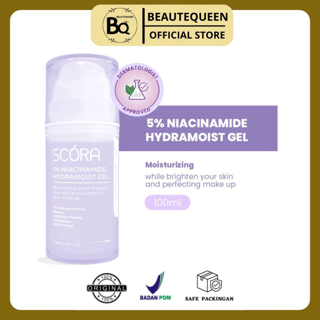 Jual SCORA 5% Niacinamide Hydra moist Moisturizer Gel 100ml Pelembab Wajah Skin Barrier 100ml ...