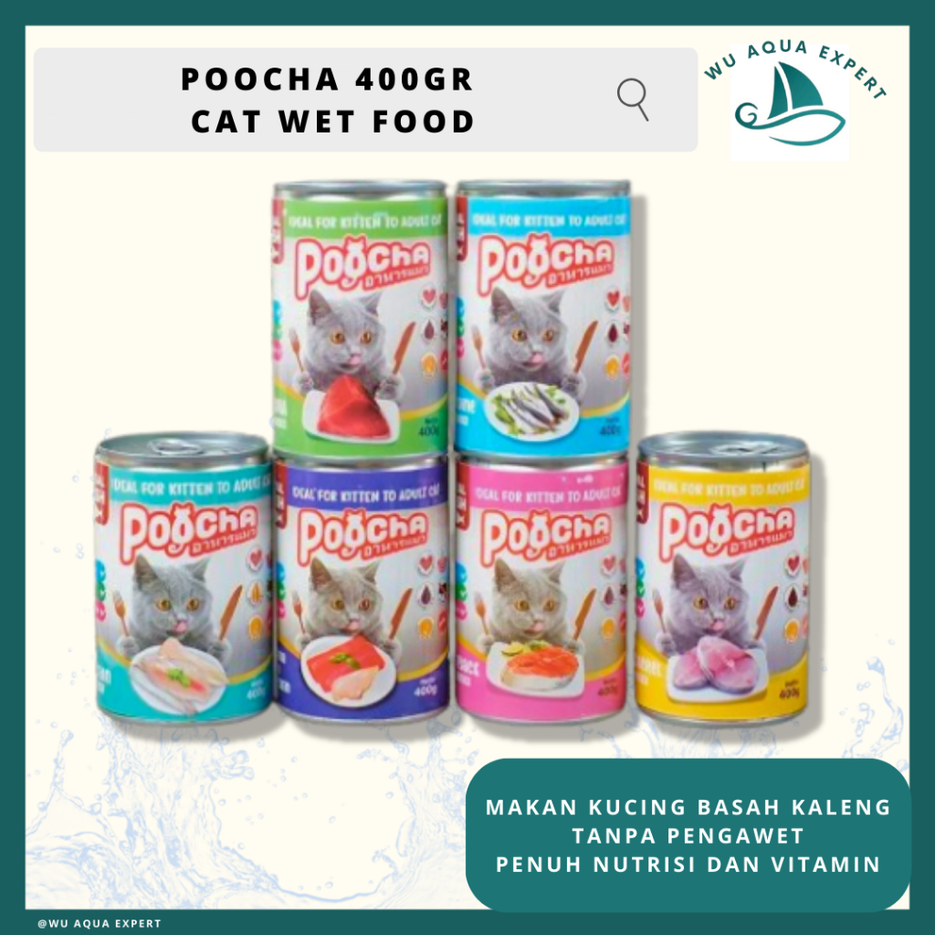 Jual POOCHA Makanan Kucing Basah Kaleng 400 gram Cat Wet Food | Shopee ...