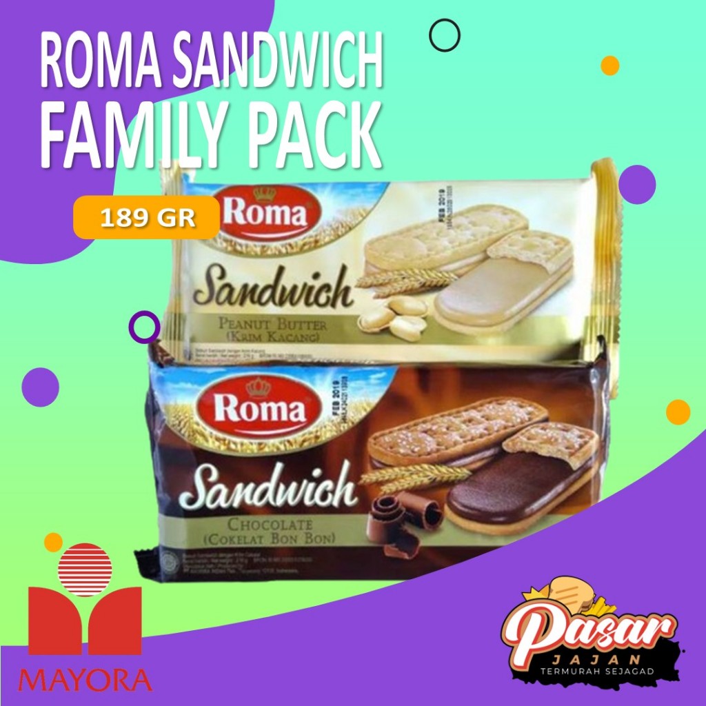 Jual Roma Sandwichi Kemasan Besar 206gr / Biskuit Roma | Shopee Indonesia