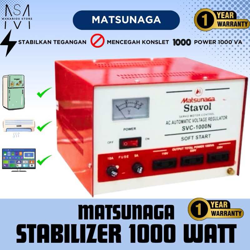 Jual Stabilizer Matsunaga 1000watt Stavol | Shopee Indonesia