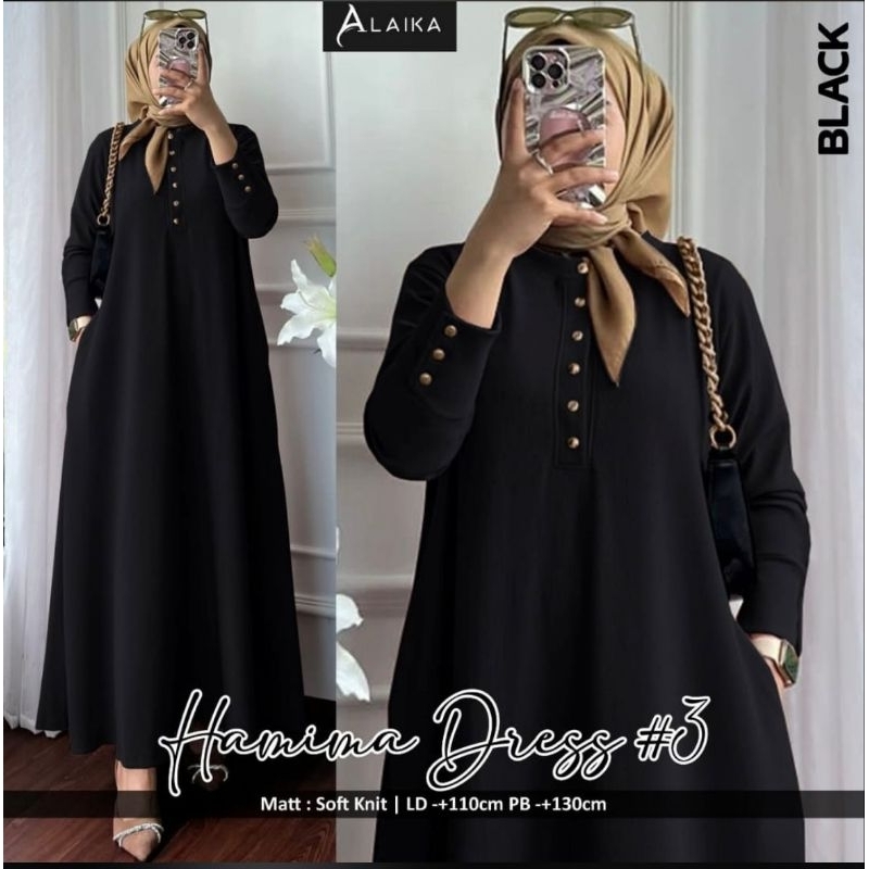 Jual Hamima dress terbaru bahan knit import busui frendly dress knit ...