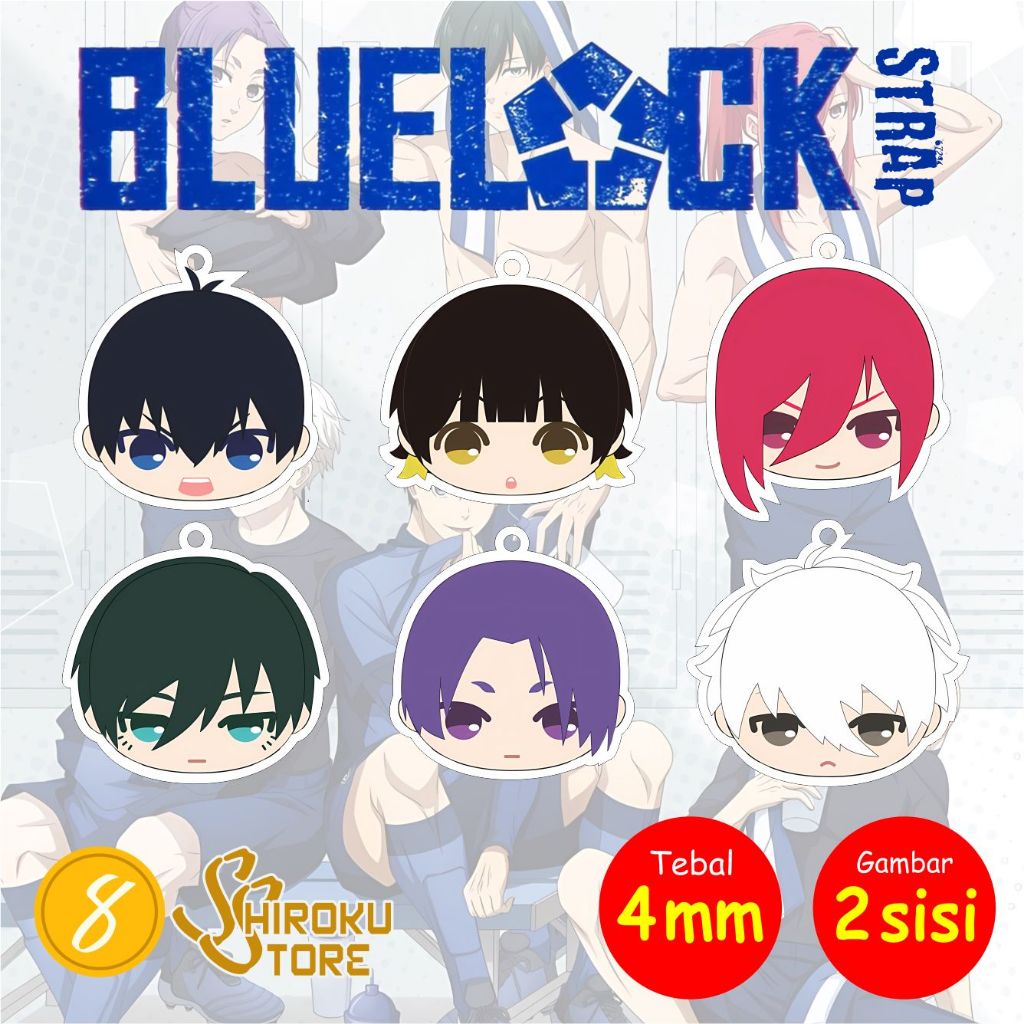 Jual Blue Lock Phone Strap / Gantungan HP Flashdisk Tas Kunci Karakter ...