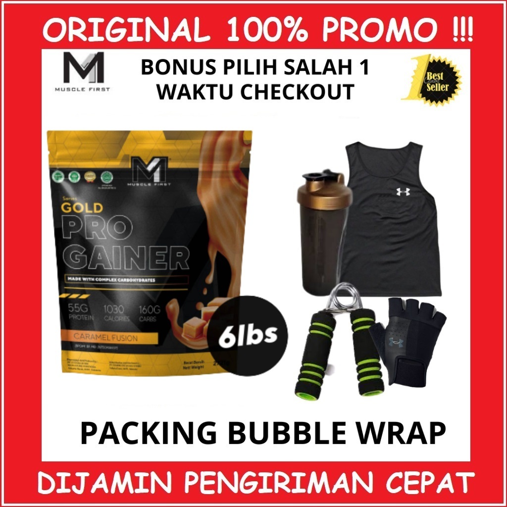Jual [ORIGINAL] MUSCLE FIRST M1 PRO GAINER 6 LBS / 2700GR MENAMBAH ...