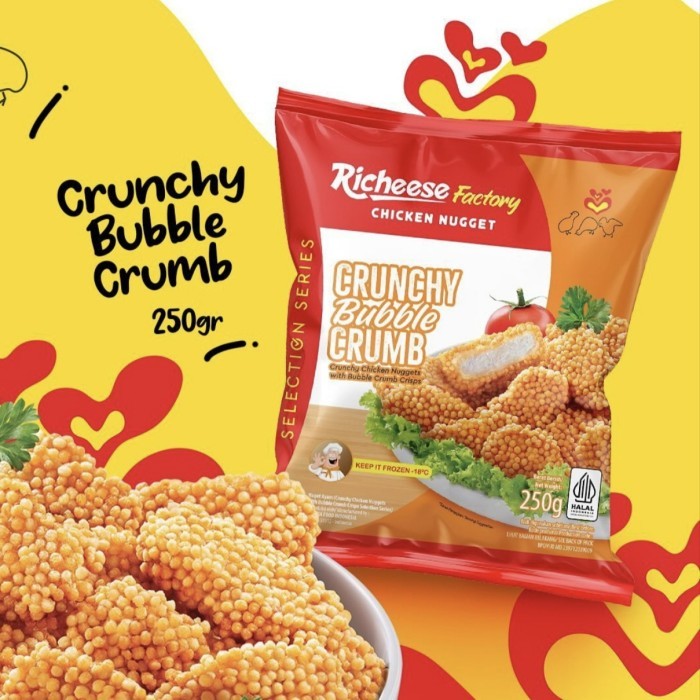 Jual Richeese Nugget Crunchy Bubble Crumb 250gr - Nugget Ayam Bubble ...