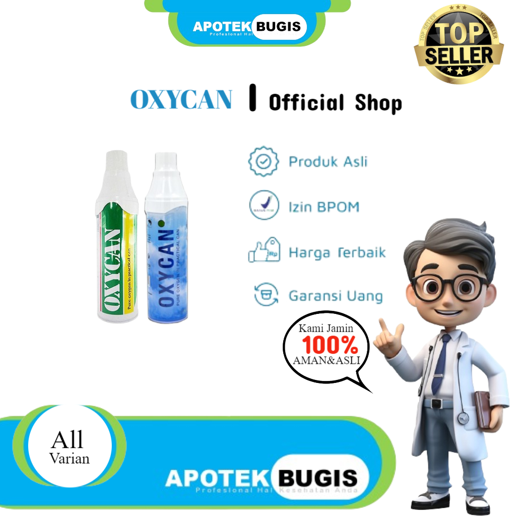 Jual Oxycan Green Oksigen Portable Oksigen Tabung Kaleng 500cc Samator Group | Shopee Indonesia