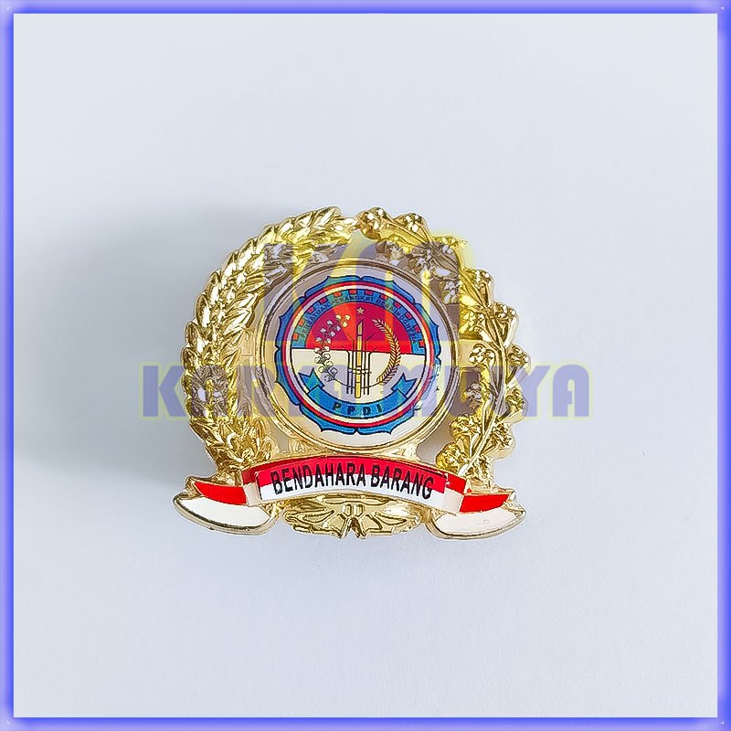 Jual Pin Bendahara Barang Pin Padi Kapas Logo PPDI Pin Bros Bendahara ...