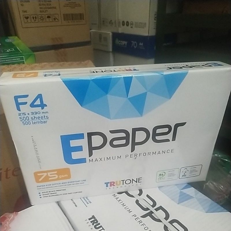 Jual kertas hvs F4 75 gsm epaper / 75 gram e-paper / e paper copy paper folio | Shopee Indonesia
