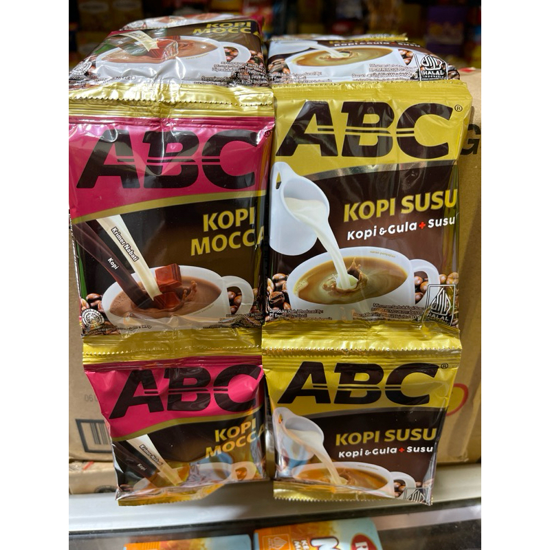 Jual KOPI ABC SUSU/MOCCA/GULA AREN RENCENG ( ISI 10 PCS ) | Shopee ...