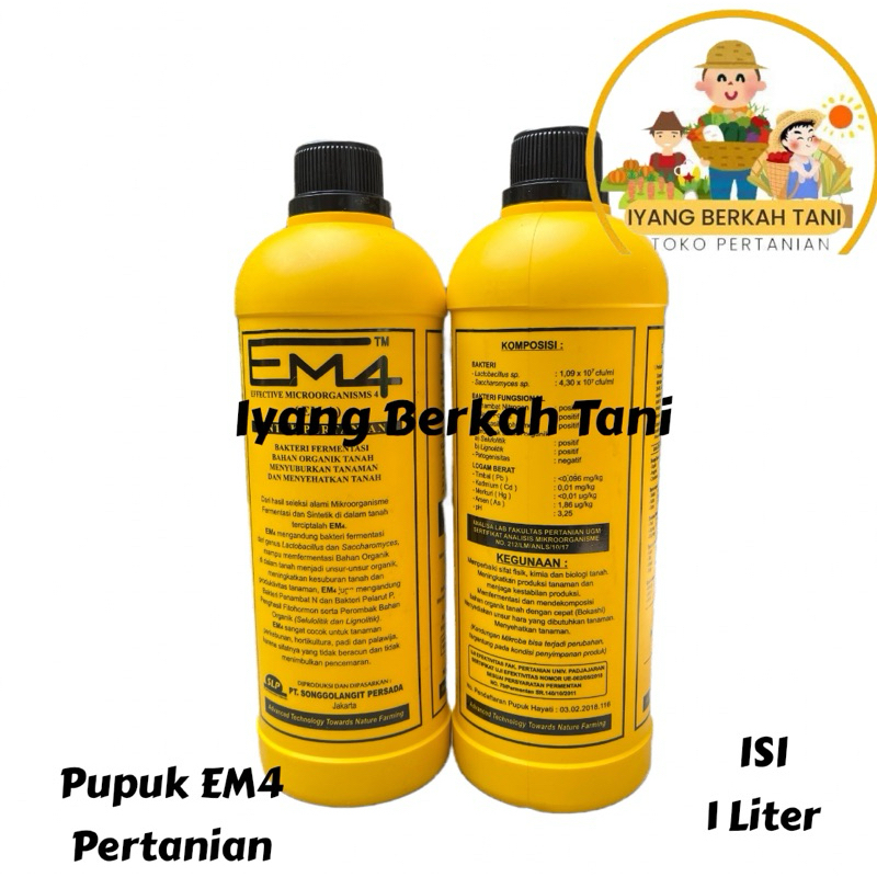 Jual Pupuk Organik EM4 Pertanian 1Ltr | Shopee Indonesia