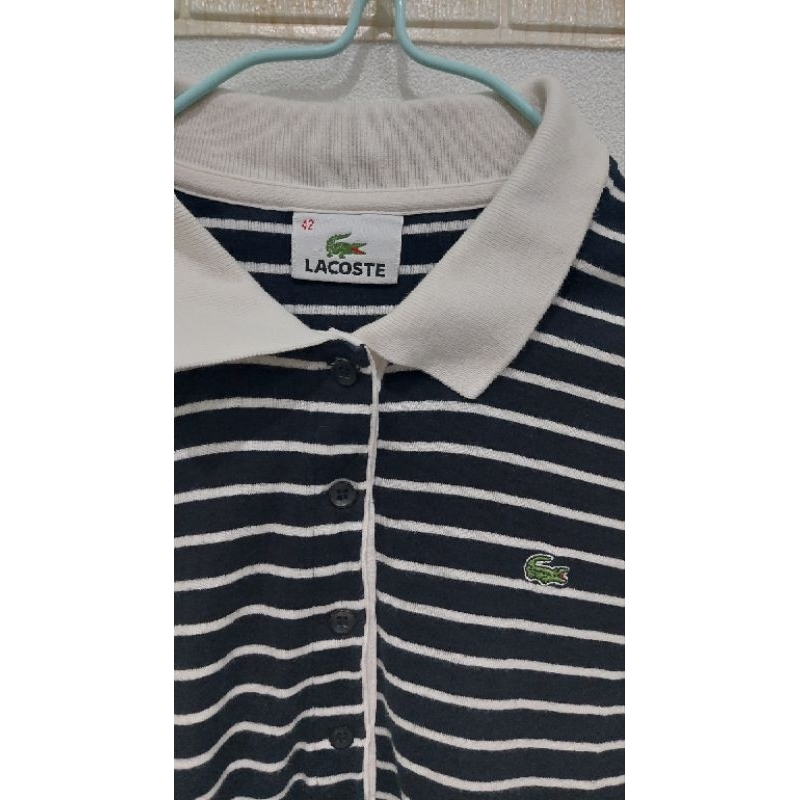 Jual LACOSTE CLASSIC STRIPE BLACK PRELOVED | Shopee Indonesia