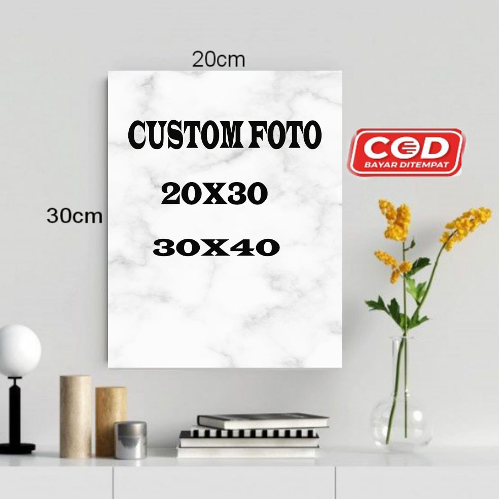 Jual CETAK FOTO + BINGKAI UKURAN 30X40 (CUSTOM)/HIASAN DINDING RUMAH ...