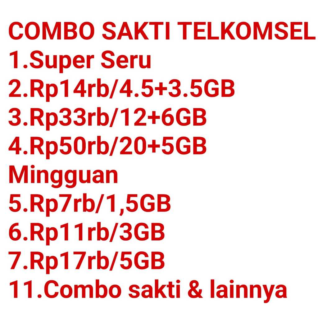 Jual perdana kartu internet combo sakti telkomsel 20gb 25gb | Shopee Indonesia
