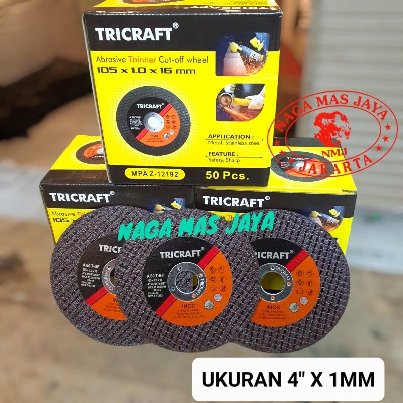 Jual BATU GERINDA POTONG 4" X 1MM TRICRAFT / MATA GERINDA GURINDA POTONG 4 INCH TRICRAFT ...