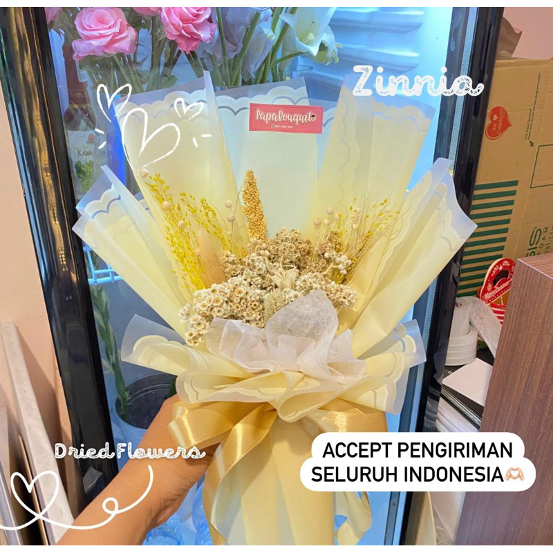 Jual Buket Bunga / Buket Bunga Kering / Bucket Bunga Abadi / Bucket ...