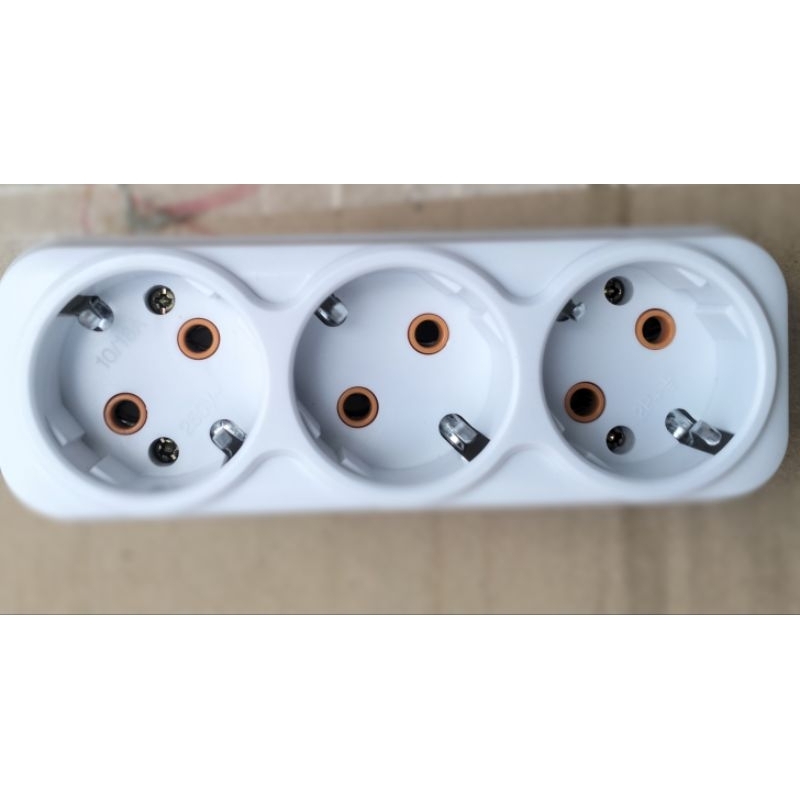 Jual Steker Stop Colokan Listrik 3 Lubang Grounding Socket 3500W 16A ...