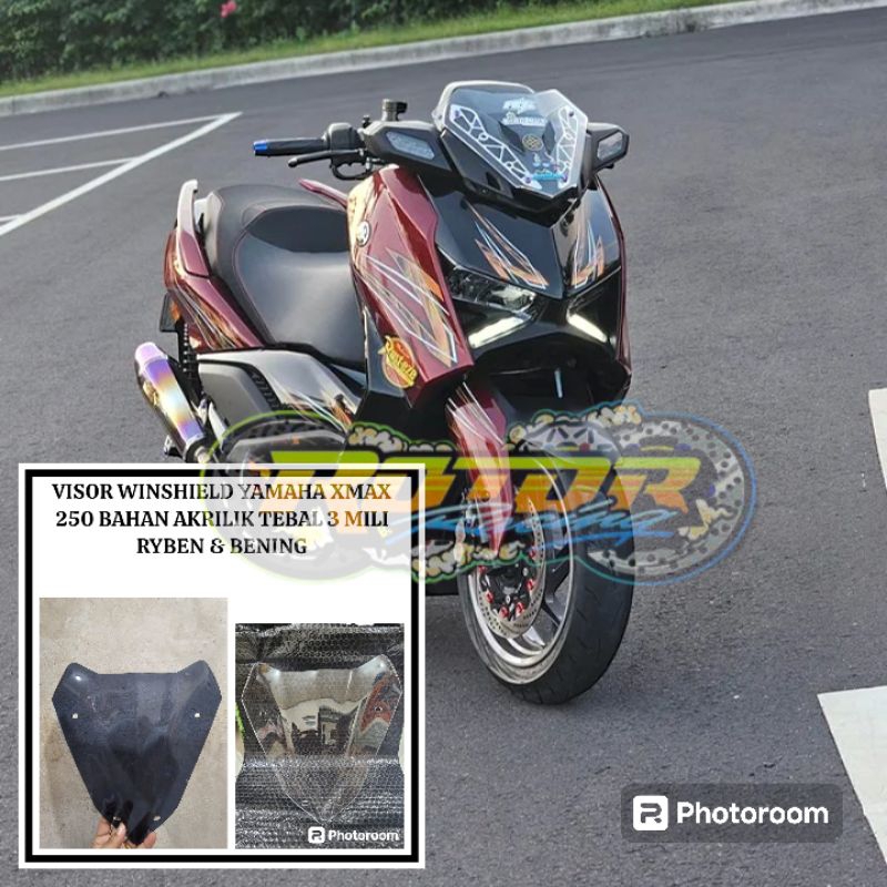 Jual Visor variasi yamaha new XMAX 250 NEW CONNECTED SPORTY 2024 bahan ...