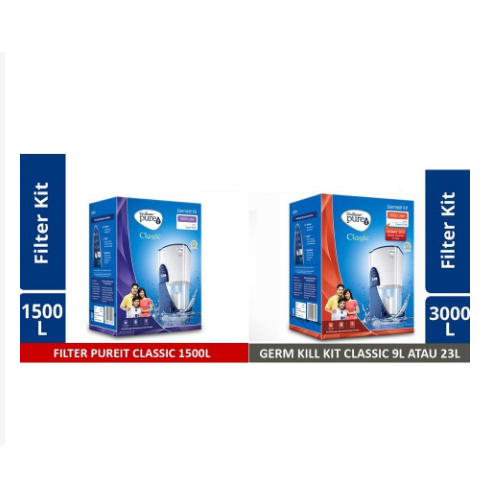 Jual DISKON 40% Unilever Pureit Classic Germkill Kit Filter 3000 ...