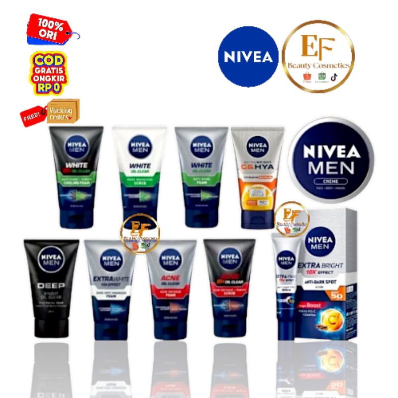 Jual NIVEA Men Paket/Satuan Face Wash | Creme Tin | Anti Dark Spot ...