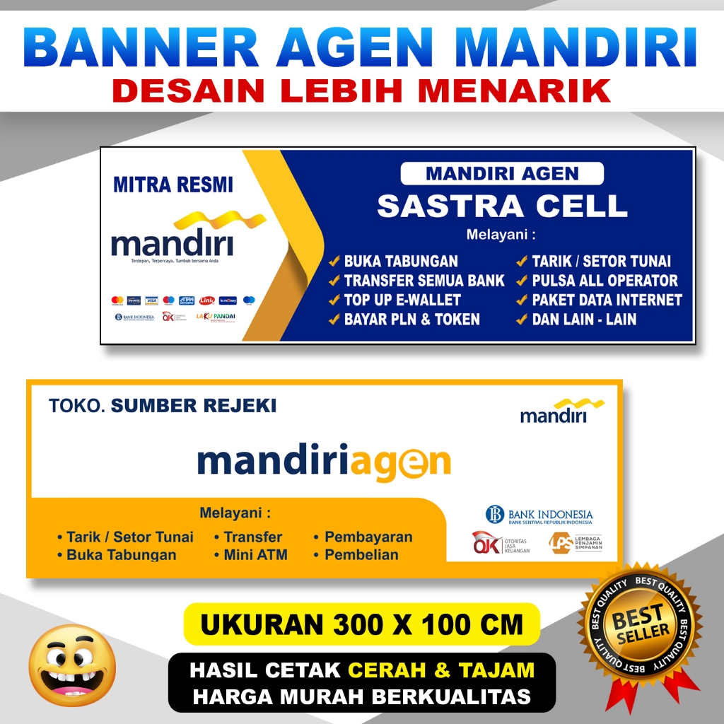 Jual [ TERMURAH ] BANNER SPANDUK MANDIRI BRILINK AGEN ATM BERSAMA ...