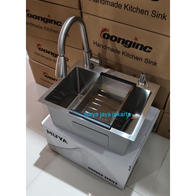 Jual Paket komplit kitchen sink stainless MUYA 5040 S / Paket komplit ...