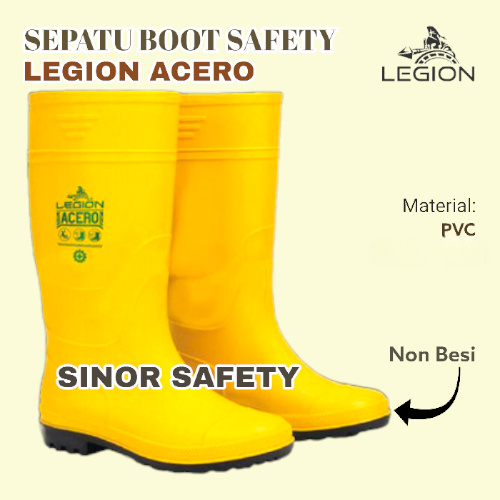 Jual Sepatu Boot LEGION ACERO NON BESI Sepatu SAFETY Boot Legion UJUNG ...