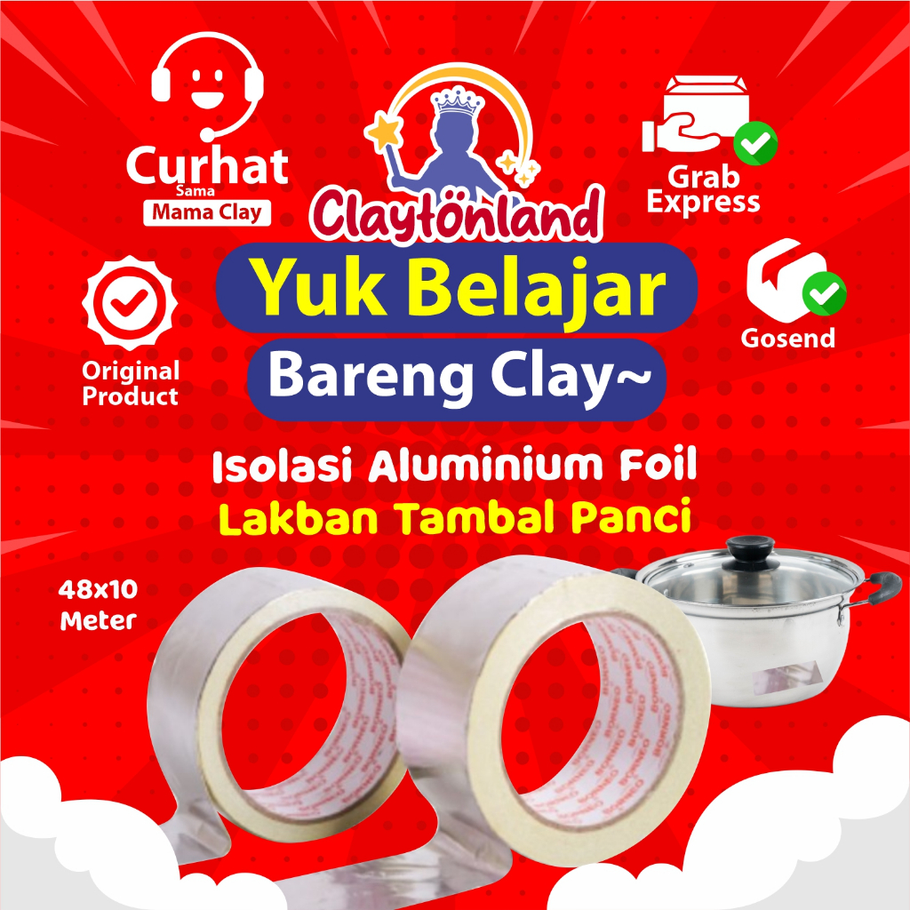 Jual Lakban Isolasi Aluminium Foil Tape 48x10Meter / Lakban Tambal ...