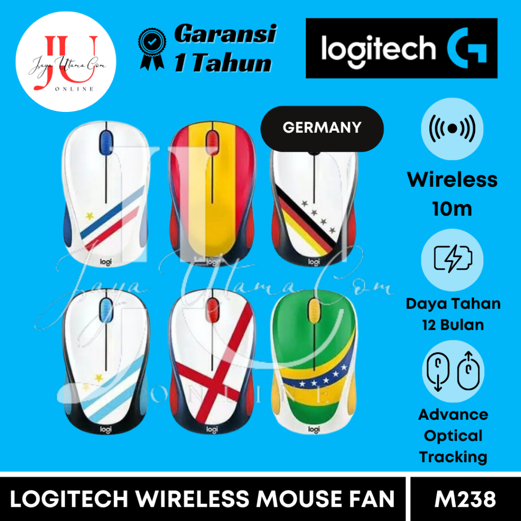 Jual Logitech M238 Wireless Mouse Fan Collection - Germany | Shopee ...