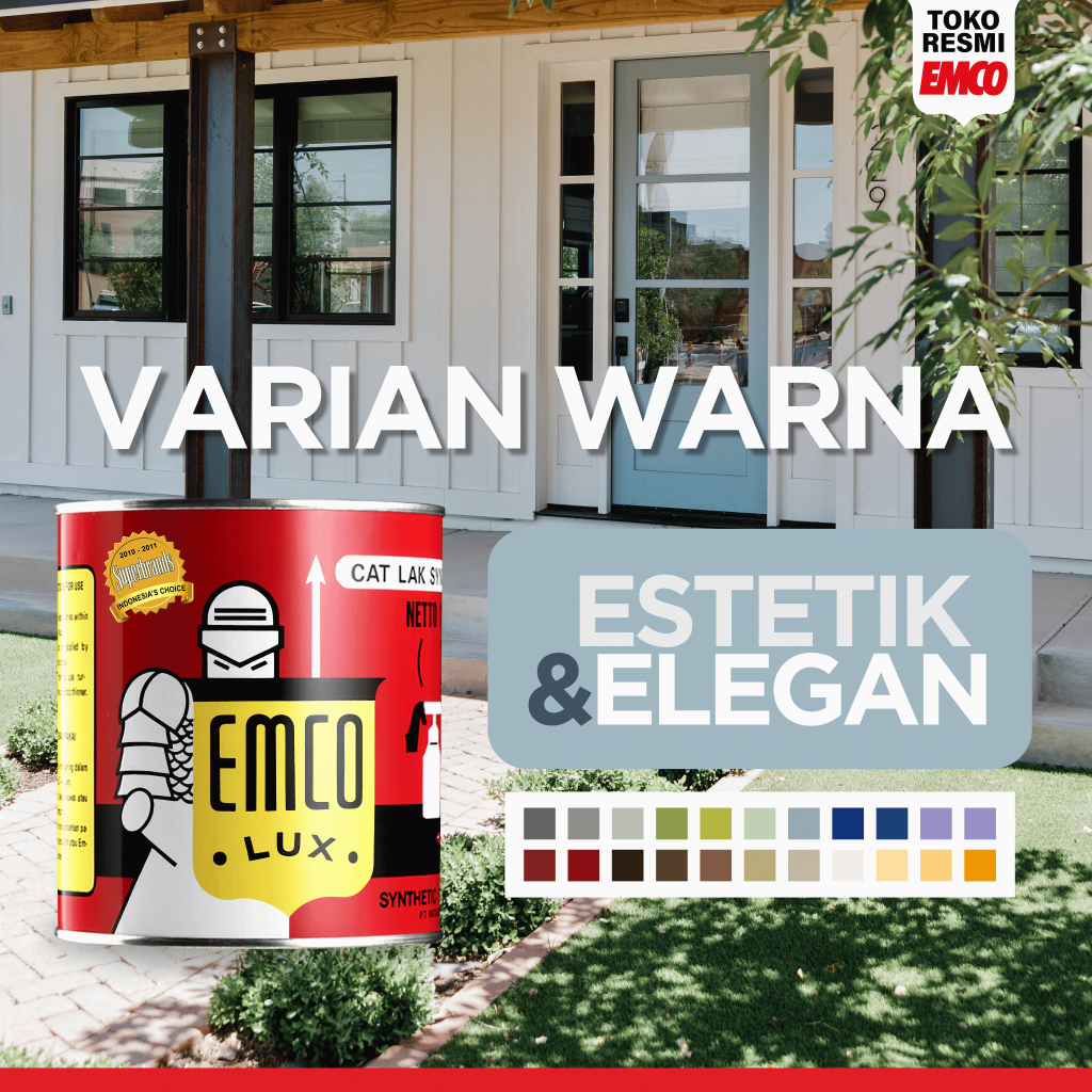 Jual Warna Estetik & Elegan Emco Lux Cat Kayu & Besi 1kg Gloss Finish ...