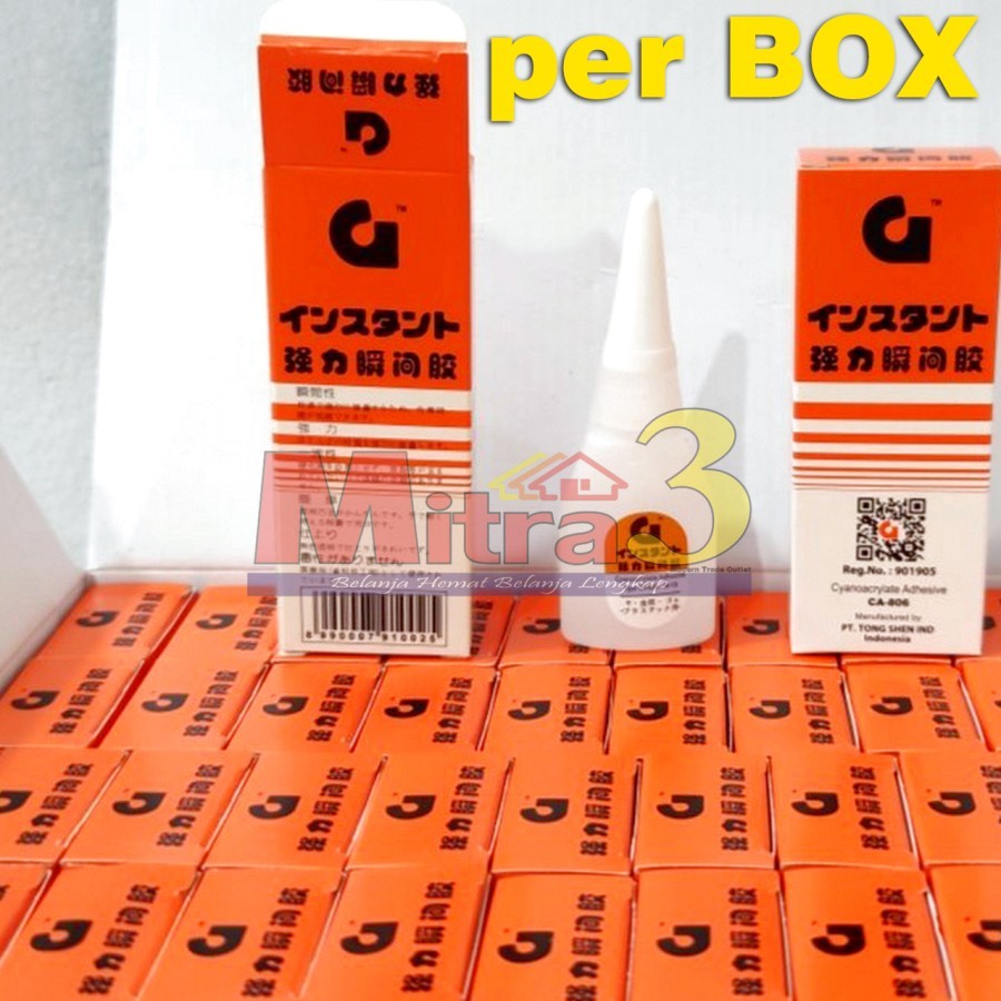 Jual [1 BOX] Lem G Korea Cyanoacrylate Adhesive ASLI / Lem Cair Instant ...